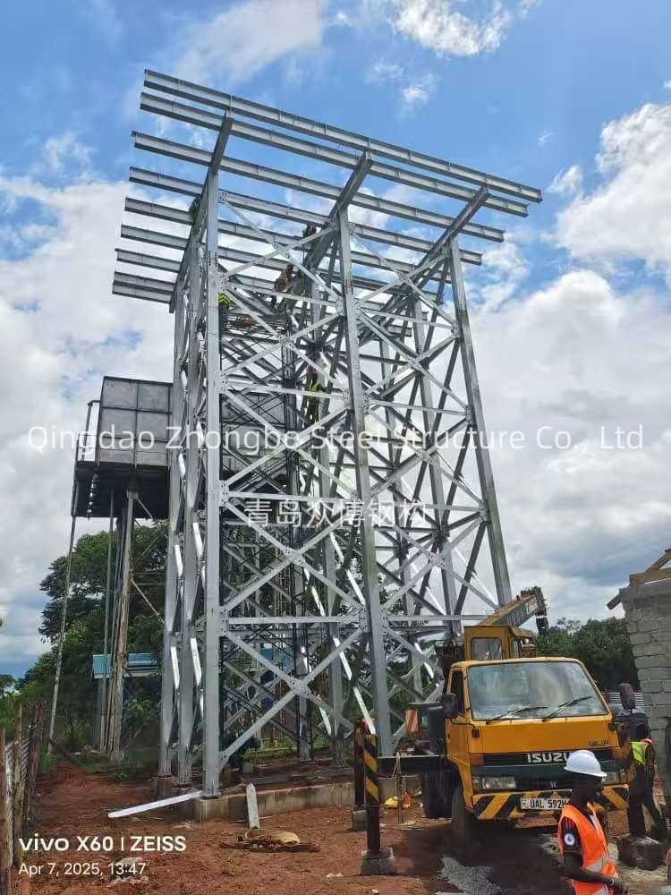Hot Dip Galvanized Steel Structure Water Tank Tower With Q235 B Class ...